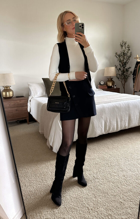 7 Ways to Style a Black Mini Skirt - Sheridan Gregory